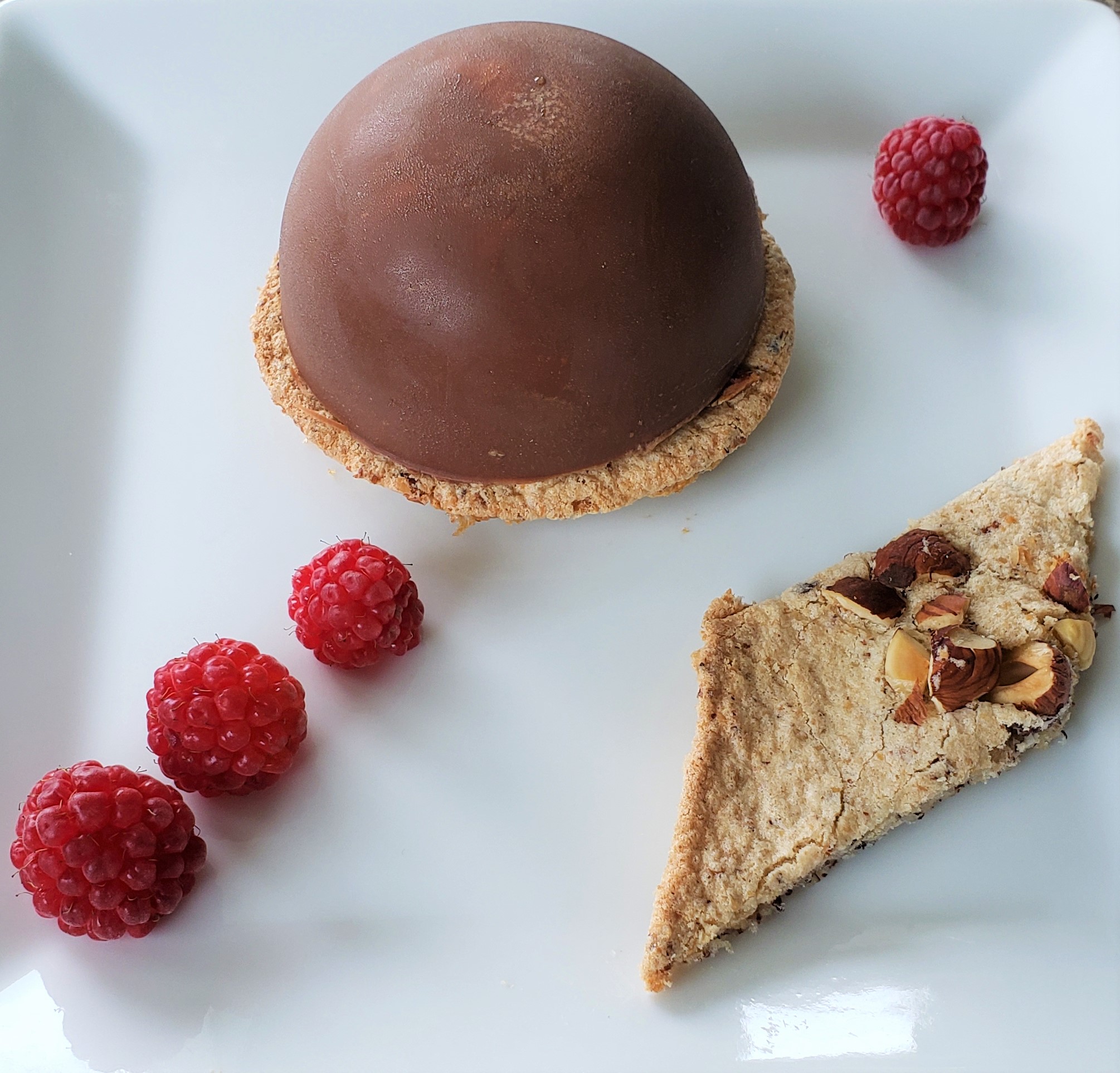 Dômes chocolat framboise